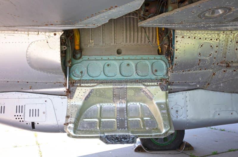 Wheel Well of an Old Fighter Jet Stock Photo - Image of transport ...