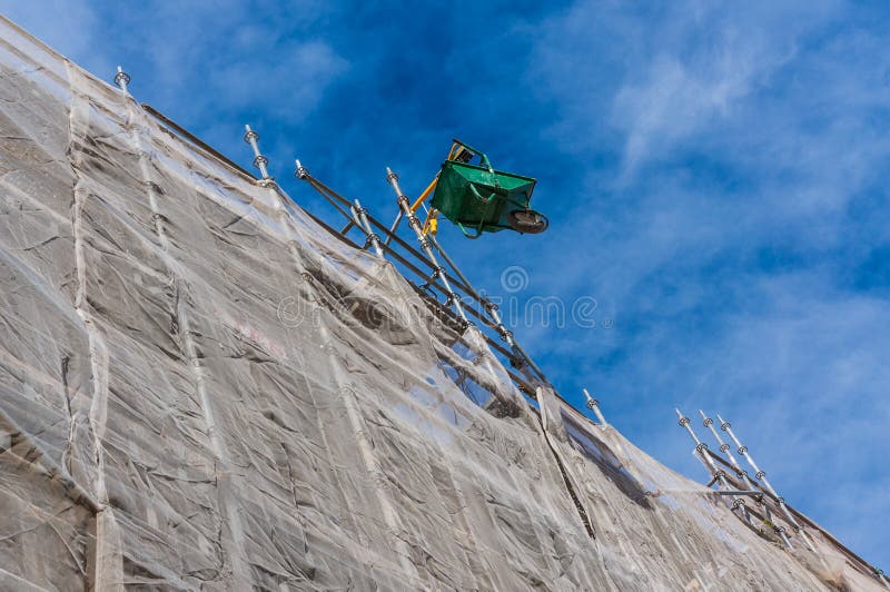Wheelbarrow in the Air in a Construction Stock Image - Image of form ...