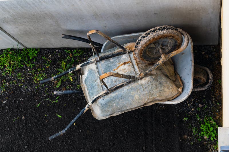Wheelbarrow, Construction Site Tools for Transporting Materials, Gravel ...