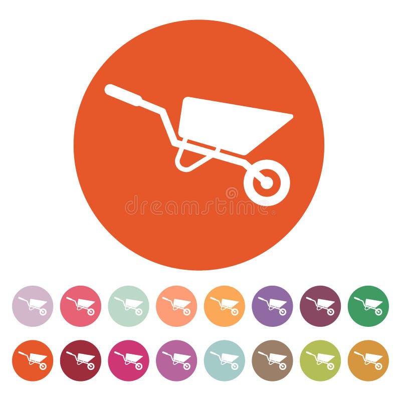 The Wheelbarrow Icon. Barrow Symbol Stock Vector - Illustration of ...