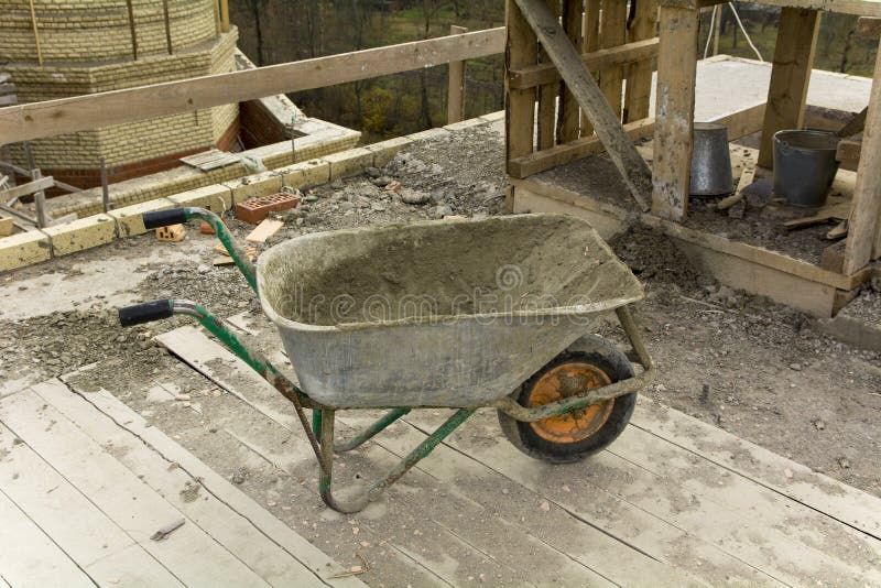 Wheelbarrow stock photo. Image of construction, work - 79296368
