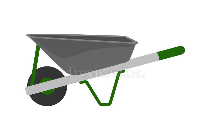 Wheelbarrow Vector Icon stock illustration. Illustration of isolated ...