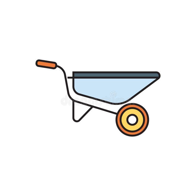 Wheelbarrow. Vector Illustration Decorative Design Stock Vector ...