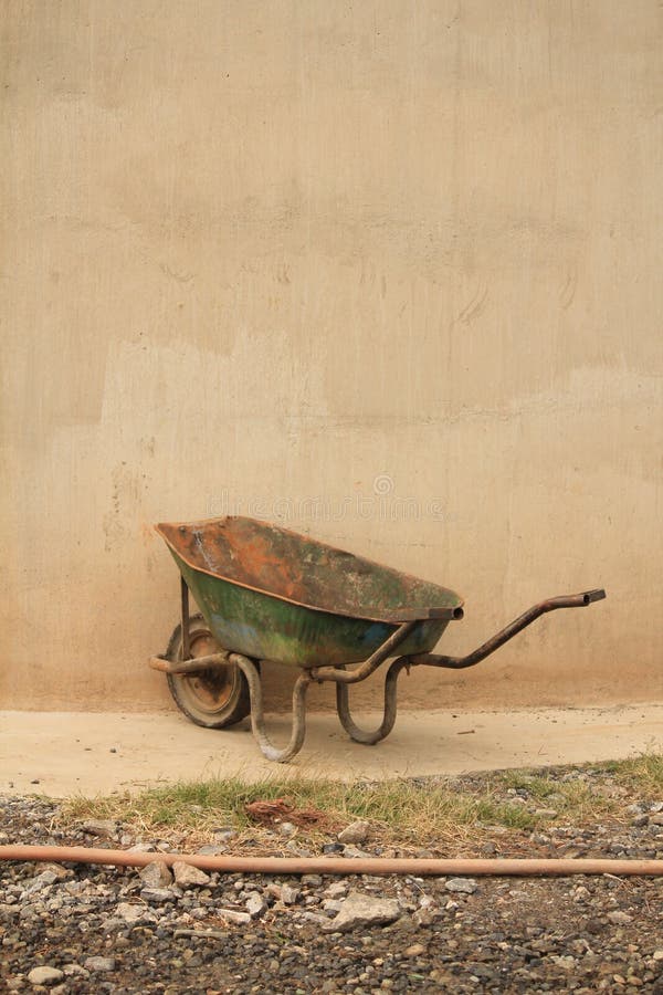 Used Wheelbarrow at Construccion Site Stock Photo - Image of barrow ...