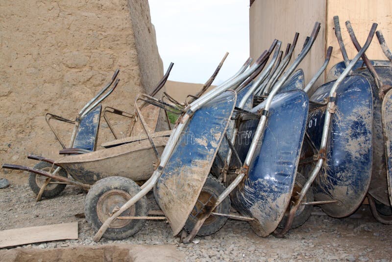 Wheelbarrows stock photo. Image of occupation, wheel - 17214656