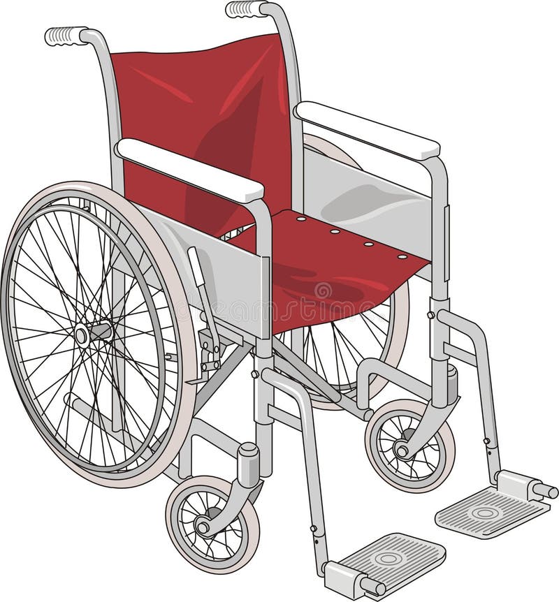Wheelchair illustration stock vector. Illustration of mobility - 6409267