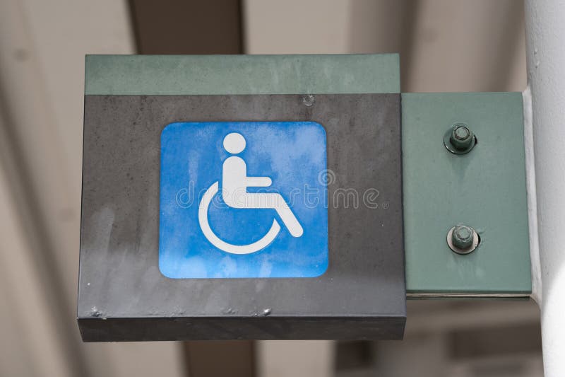 Wheelchair Access Handicap Sign Stock Photo - Image of compliance ...