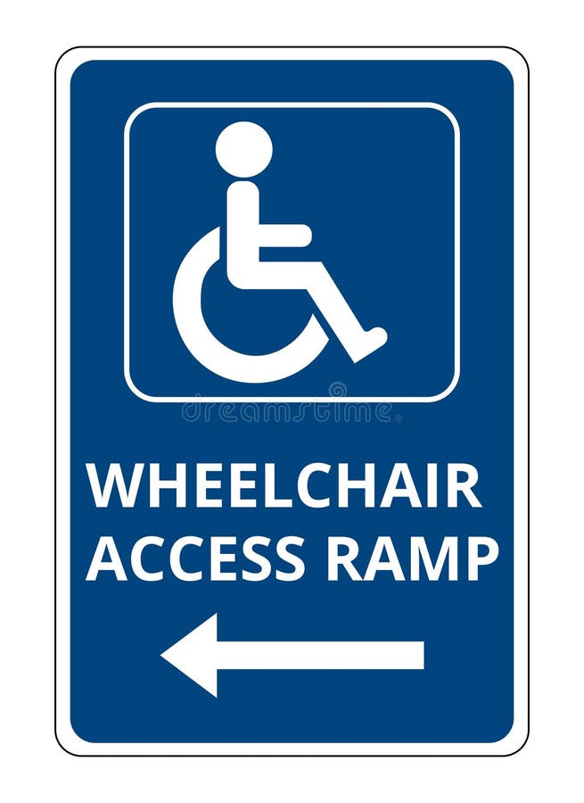 Wheelchair Access Ramp Symbol Stock Vector - Illustration of handicap ...