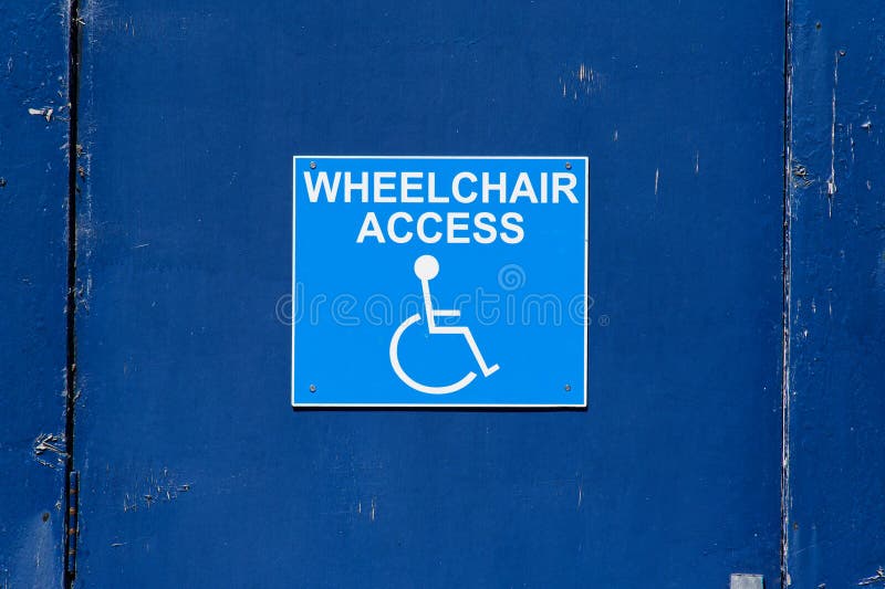 Wheelchair Access for Sign Disabled Wheelchair Users Stock Image ...