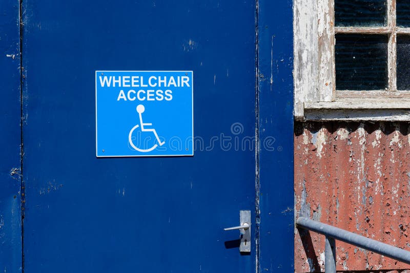 Wheelchair Access for Sign Disabled Wheelchair Users Stock Image ...