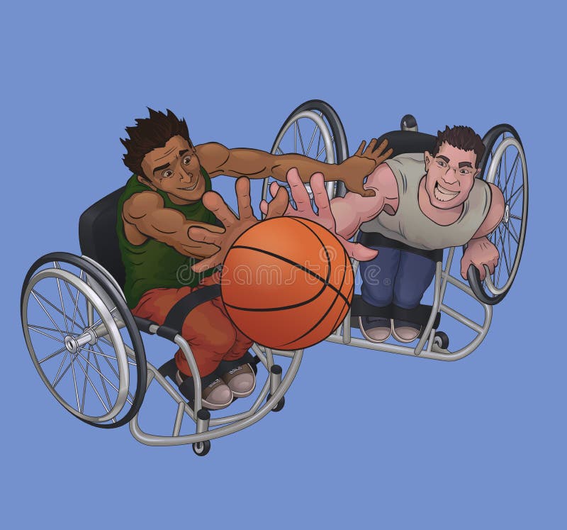 Wheelchair Basketball with Basket Icon Stock Vector - Illustration of ...