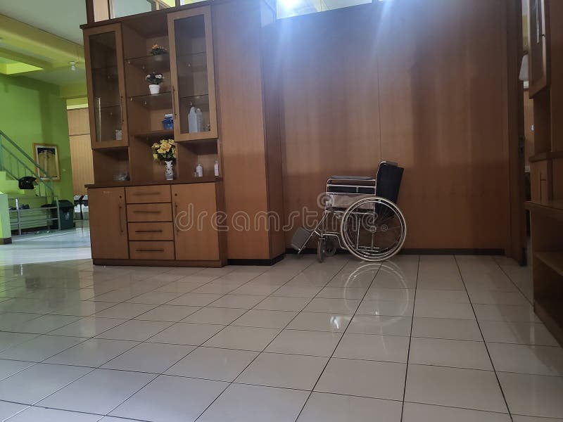 A Wheelchair in the Corner of the Hospital Room Stock Image - Image of ...