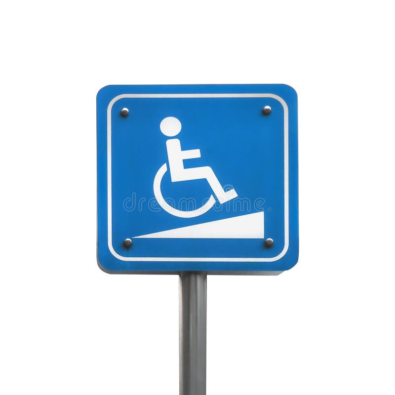 Wheelchair Disabled Sign Isolated on White Background Stock Image ...