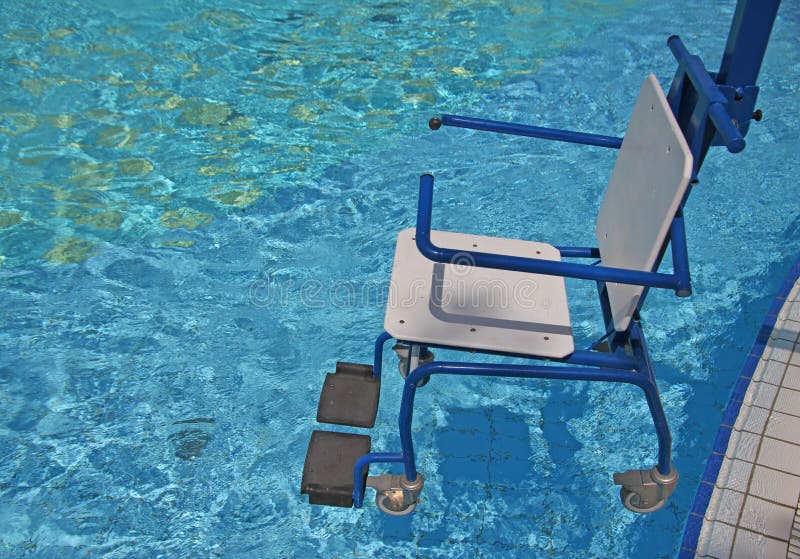 Wheelchair for the Disabled for Swimming Pool 2 Stock Photo - Image of ...