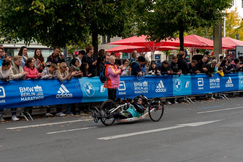 Wheelchair and Handbike Competitors during Annual Berlin Marathon ... Wheelchair and Handbike Competitors during Annual Berlin Marathon ...