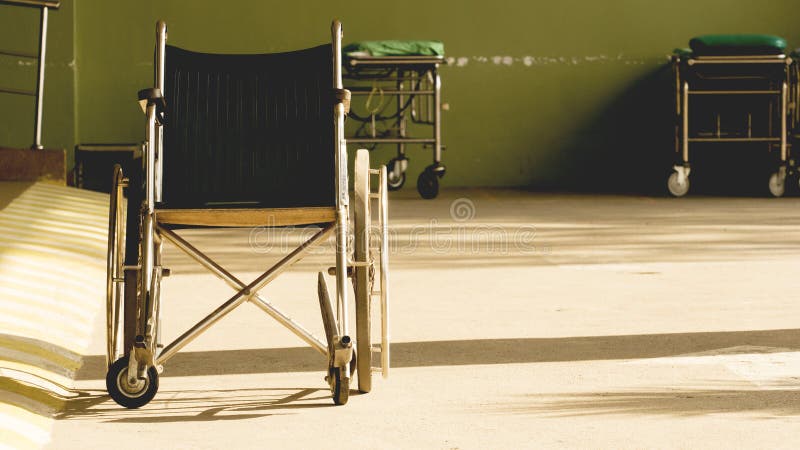 Wheelchair in Hospital. stock image. Image of medical - 138268925