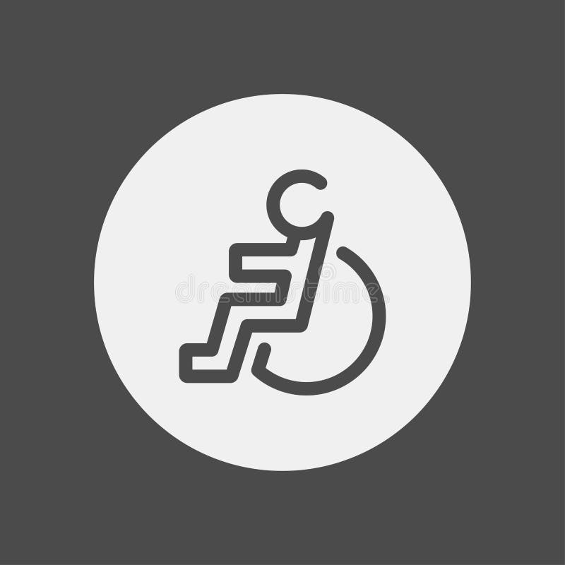 Wheelchair Vector Icon Sign Symbol Stock Vector - Illustration of ...