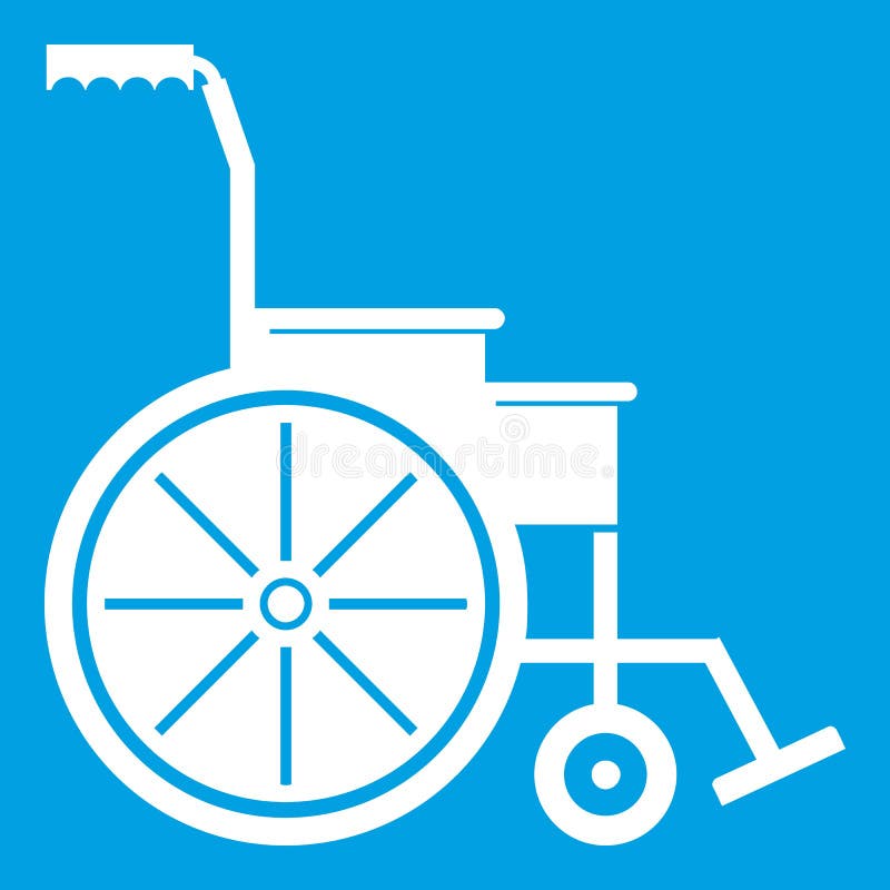 Wheelchair icon white stock vector. Illustration of graphic - 98321299