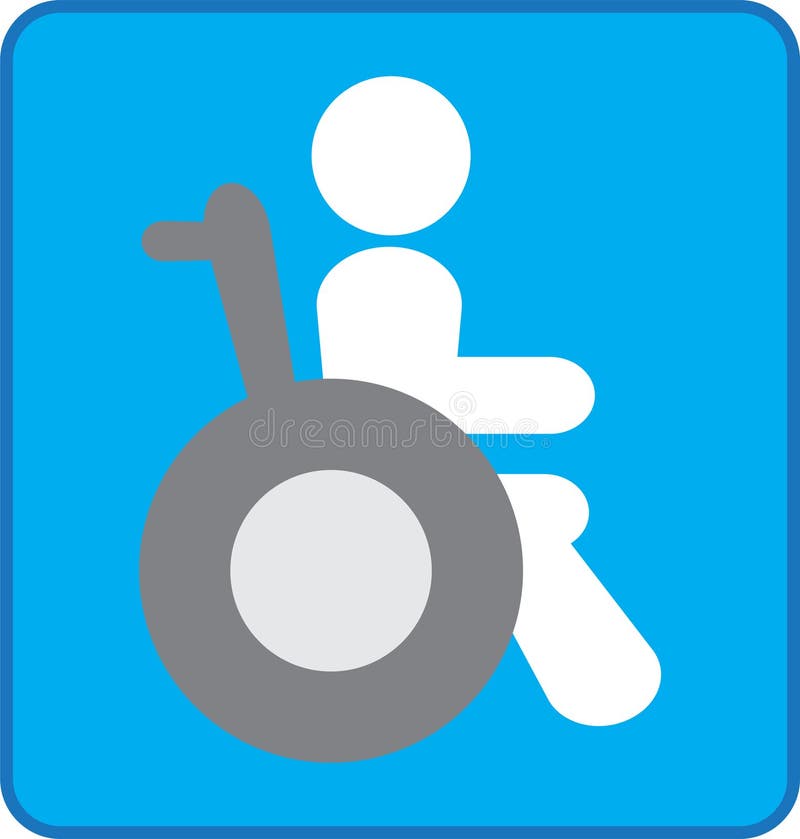 Wheelchair or Invalid Disabled Icon Stock Illustration - Illustration ...