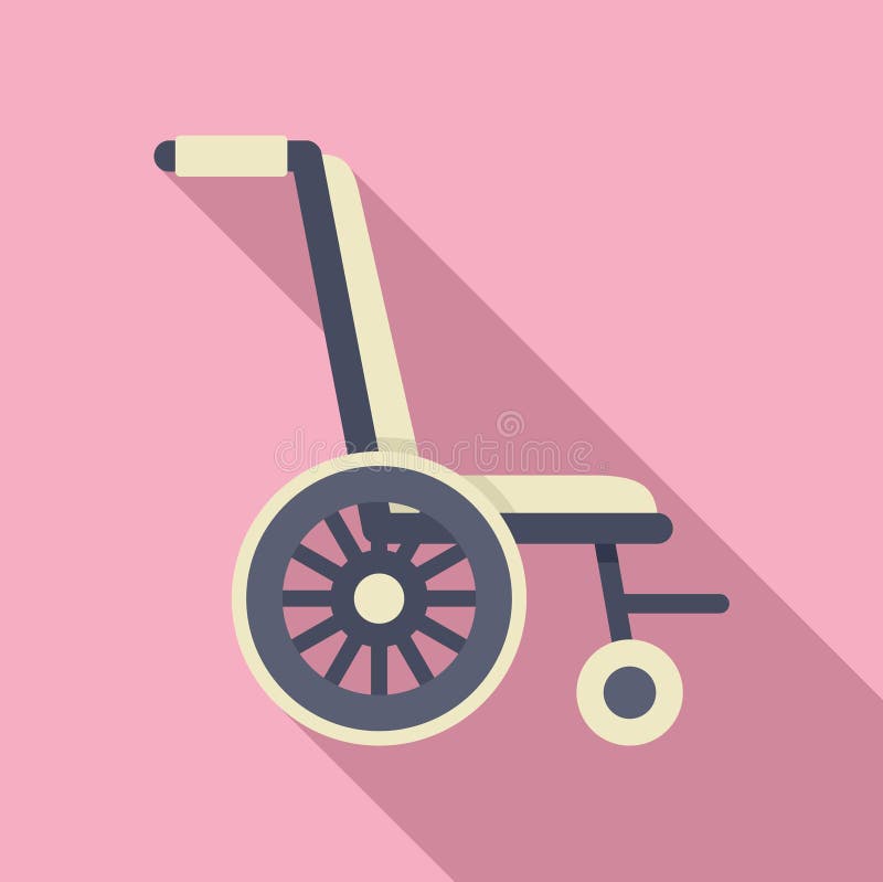 Wheelchair with Long Shadow on Pink Background Representing Disability ...