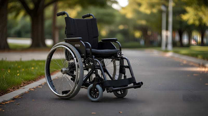 Wheelchair Mobile Modical Device on the Road Stock Illustration ...