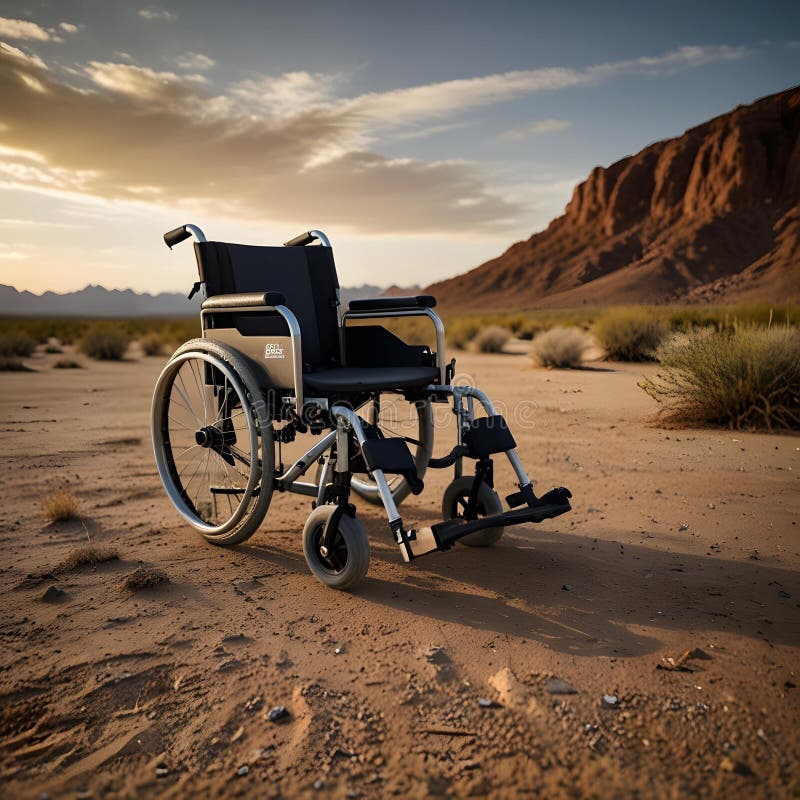 Wheelchair Desert Mobile Modical Device for Again People Stock ...