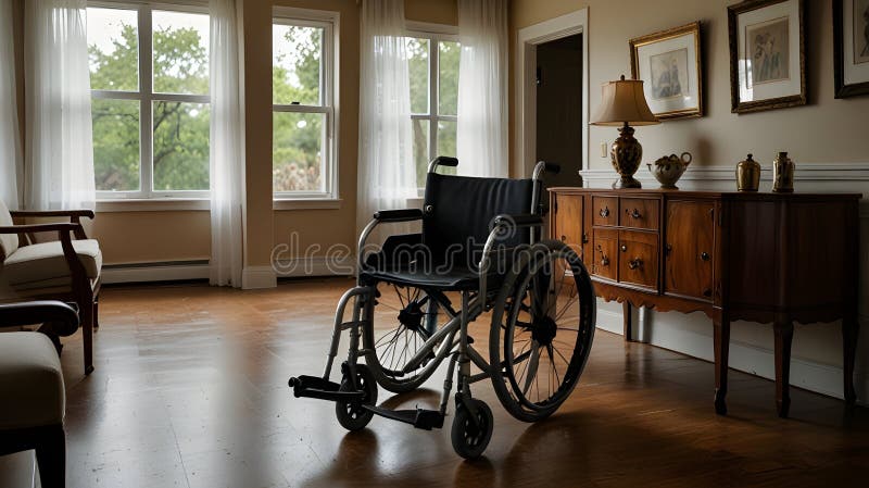 Wheelchair Mobile Modical Device for Aging People Stock Illustration ...