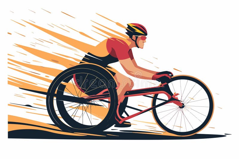 Wheelchair Racing Isolated Vector Style Stock Illustration ...