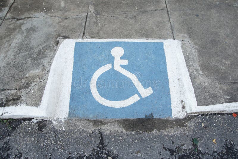 Wheelchair Ramp with Accessibility Symbol Stock Image - Image of care ...