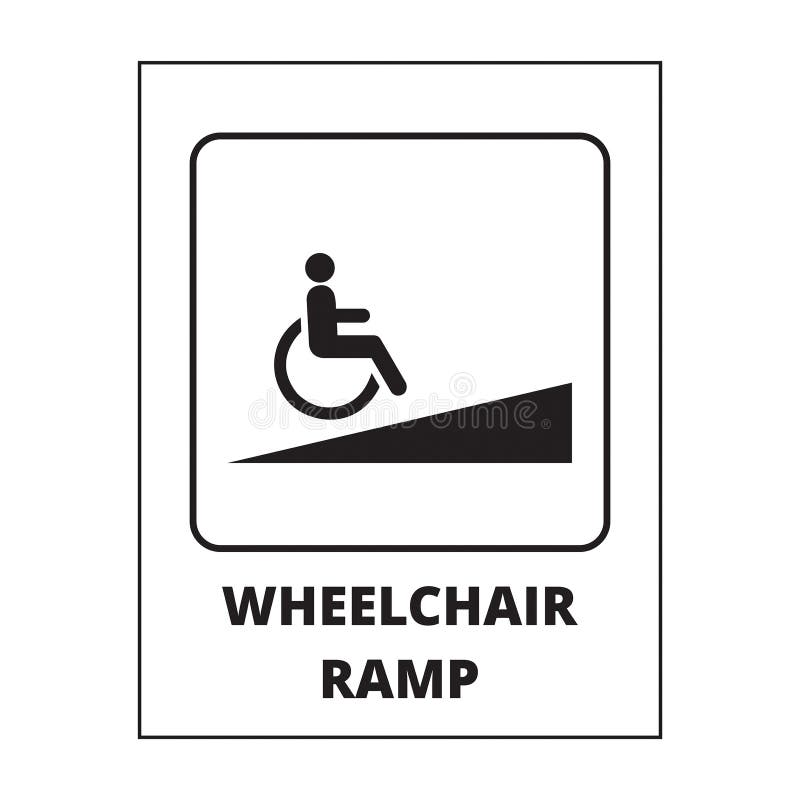Wheelchair Ramp Banner on a White Background Stock Vector ...