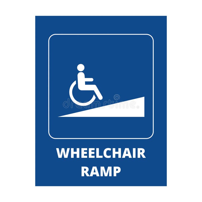 Wheelchair Ramp Banner on a White Background Stock Vector ...