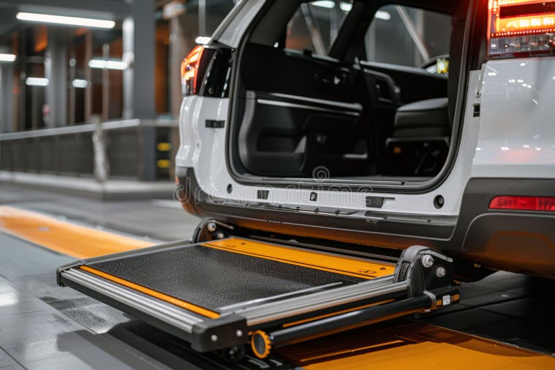 Big Removable Wheelchair Ramp for Cars Stock Illustration ...