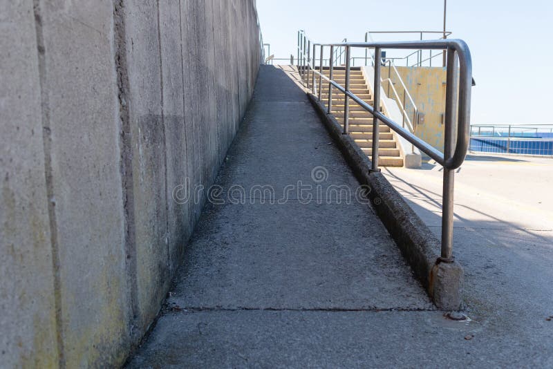 Wheelchair Ramp for Disabled Stock Image - Image of physically ...