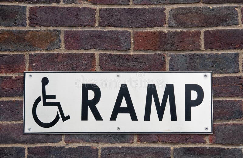 Wheelchair ramp sign stock image. Image of help, equipment - 20328567