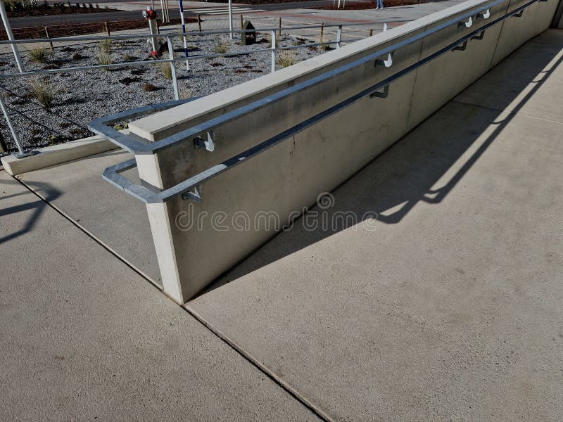 Wheelchair Ramp and Stairs on the Other Side. Height Differences are ...