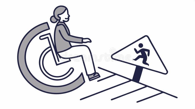 Wheelchair Ramp Symbol, Representing Accessibility and Inclusion Vector ...