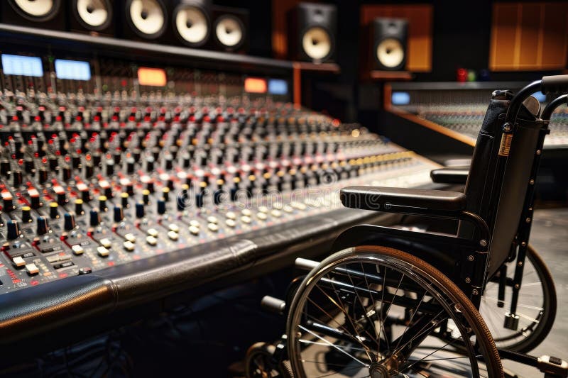Wheelchair at Recording Studio Control Panel Inspiring Artistic ...