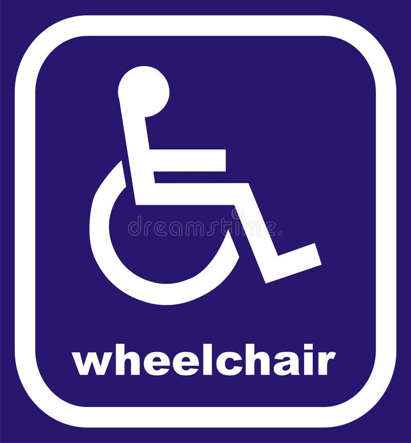 Wheelchair sign stock vector. Illustration of wheelchair - 5863161