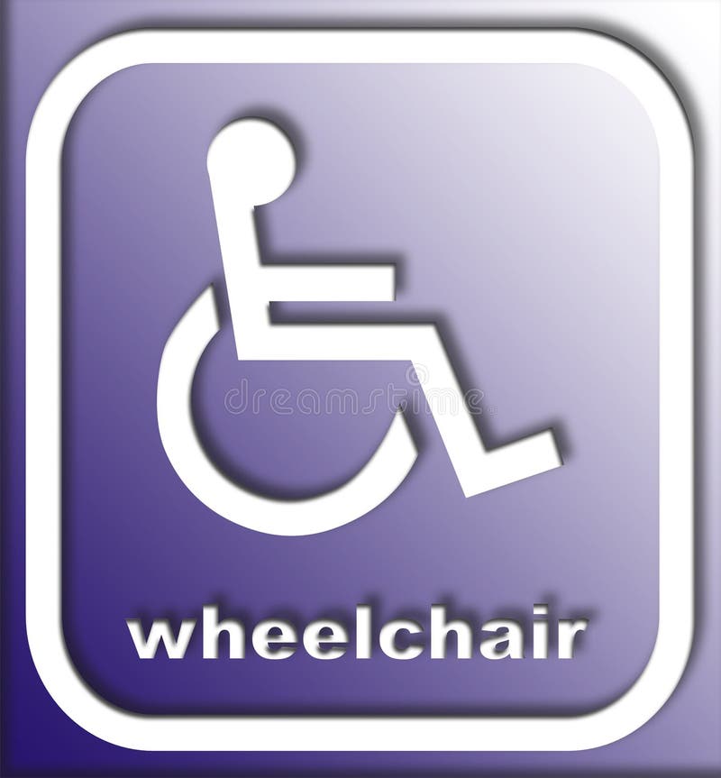 Wheelchair sign stock vector. Illustration of wheelchair - 5863161