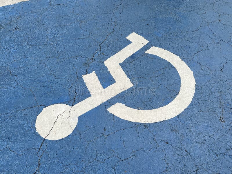 Wheelchair Sign on the Road Stock Image - Image of disabled, care ...