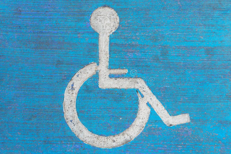Blue wheelchair Symbol stock photo. Image of chair, people - 174471378