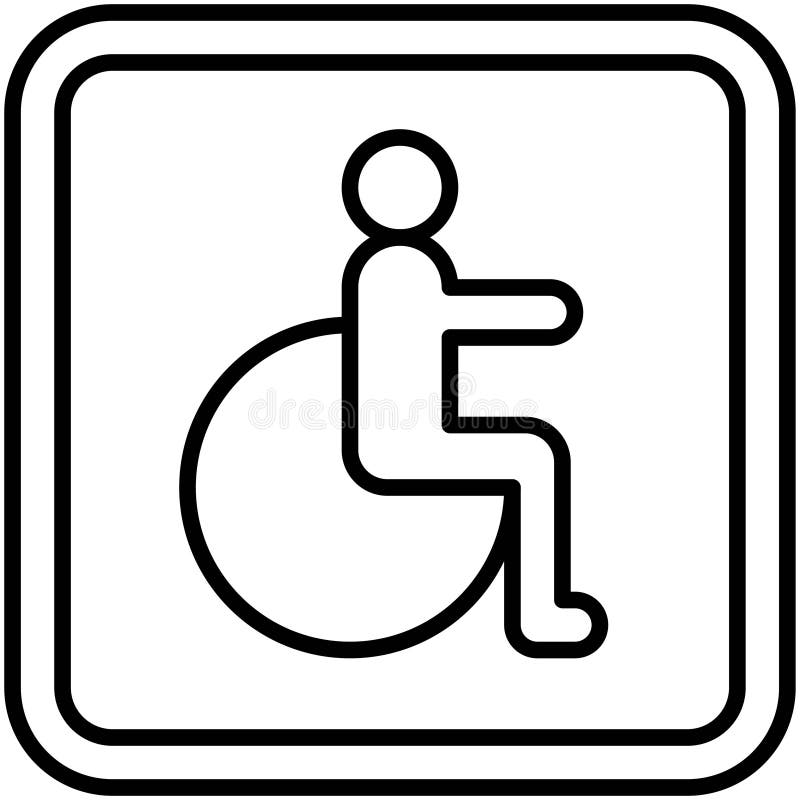 Wheelchair Symbol Icon, International Symbol of Access Vector ...