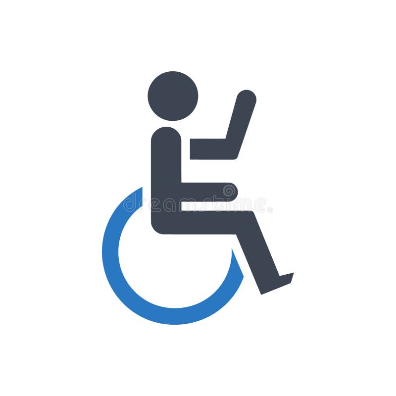 Wheelchair User Symbol Icon Stock Vector - Illustration of assistance ...