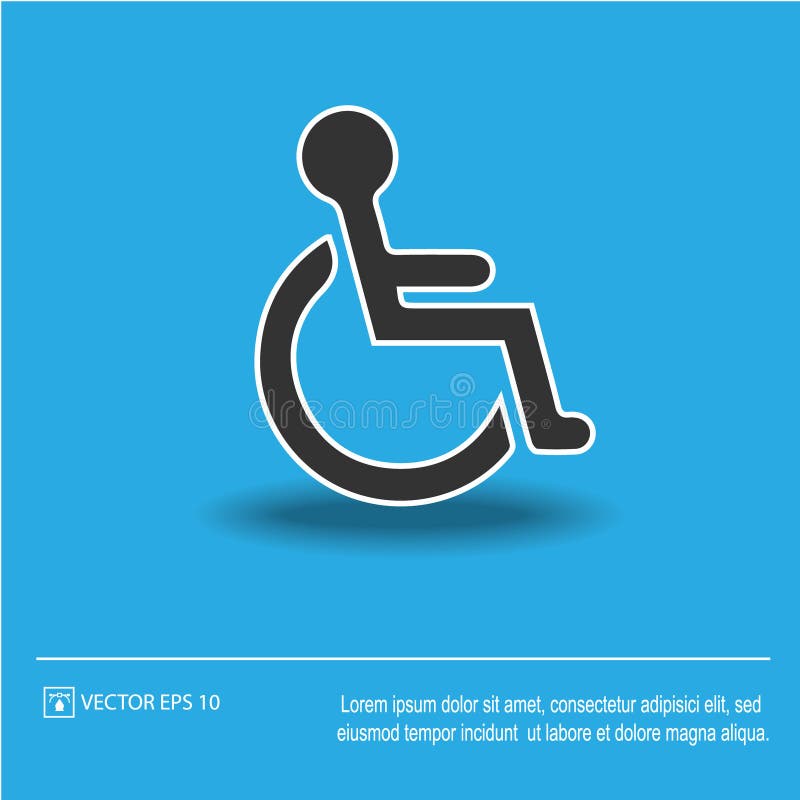 Wheelchair Vector Icon Eps 10. Simple Isolated Illustration Stock ...