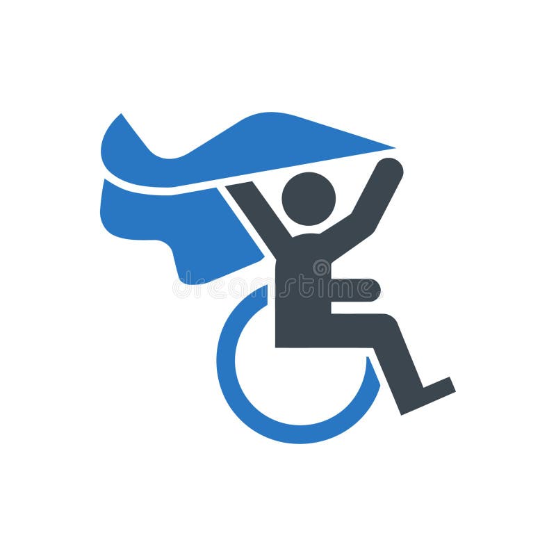 Wheelchair Victory Flag Icon Stock Vector - Illustration of flag, sign ...