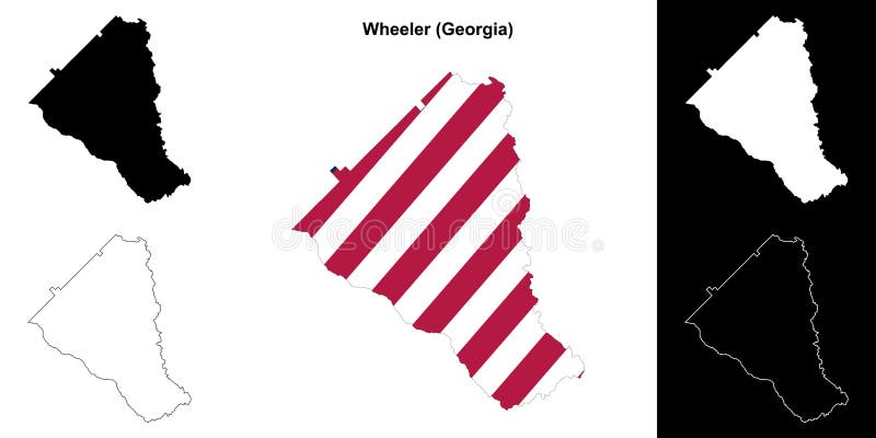 Wheeler outline map stock vector. Illustration of territory - 323870817
