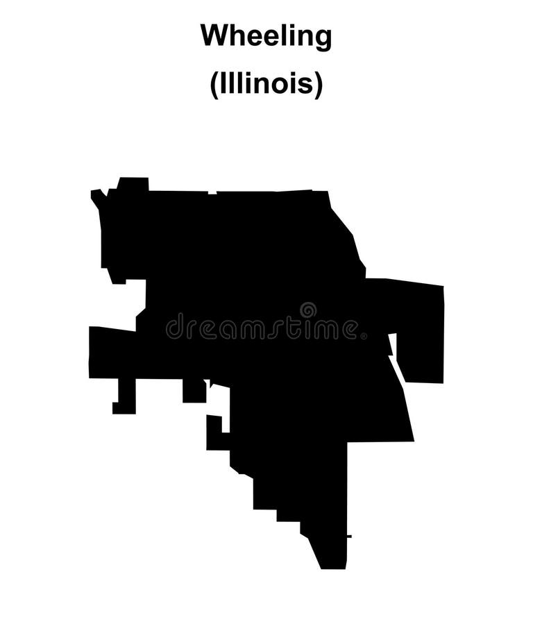 Wheeling Outline Map Stock Illustrations – 42 Wheeling Outline Map ...