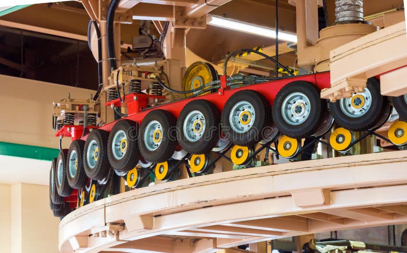 The Wheels of the Cable Car, Hakone, Japan. Stock Image - Image of ...