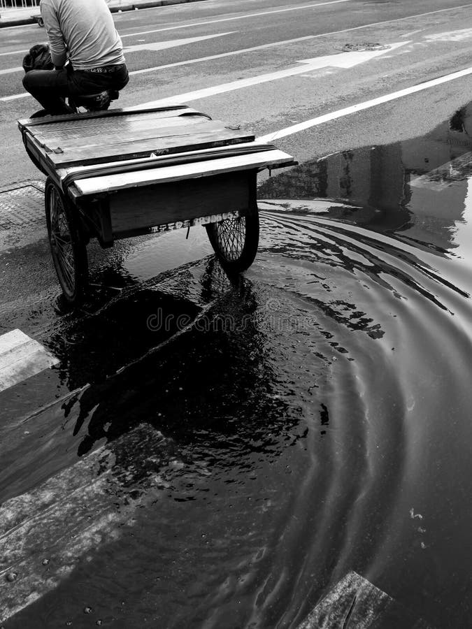 3 Wheels Cart Just Turn into Pond Stock Photo - Image of living, style ...