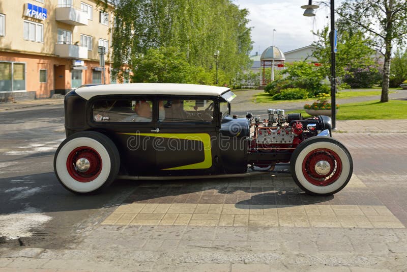 Wheels Classic Motor Meet in Haparanda, Sweden. Hot Rod Editorial Stock ...